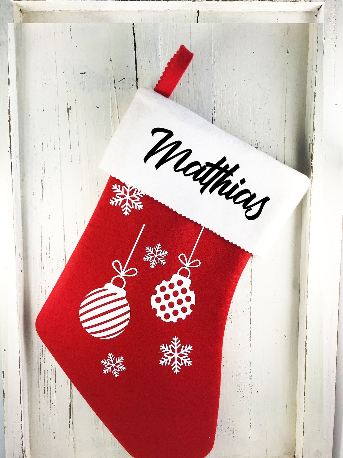 Weihnachtsstrumpf in zwei Größen mit Namen und Motiv personalisierbar ...