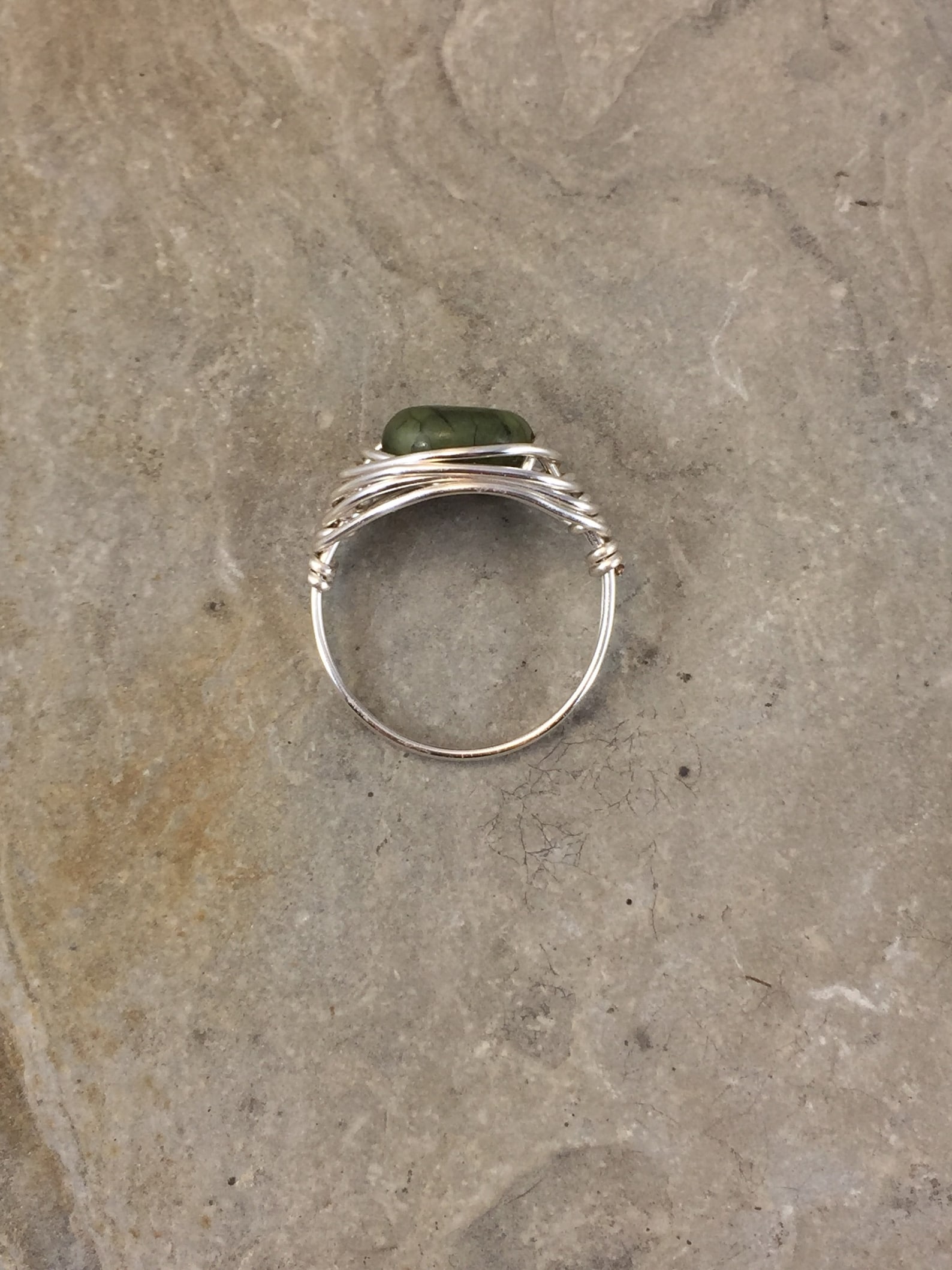 Irish Connemara Marble Ring, Celtic Ring Silver, Green Ireland Stone ...