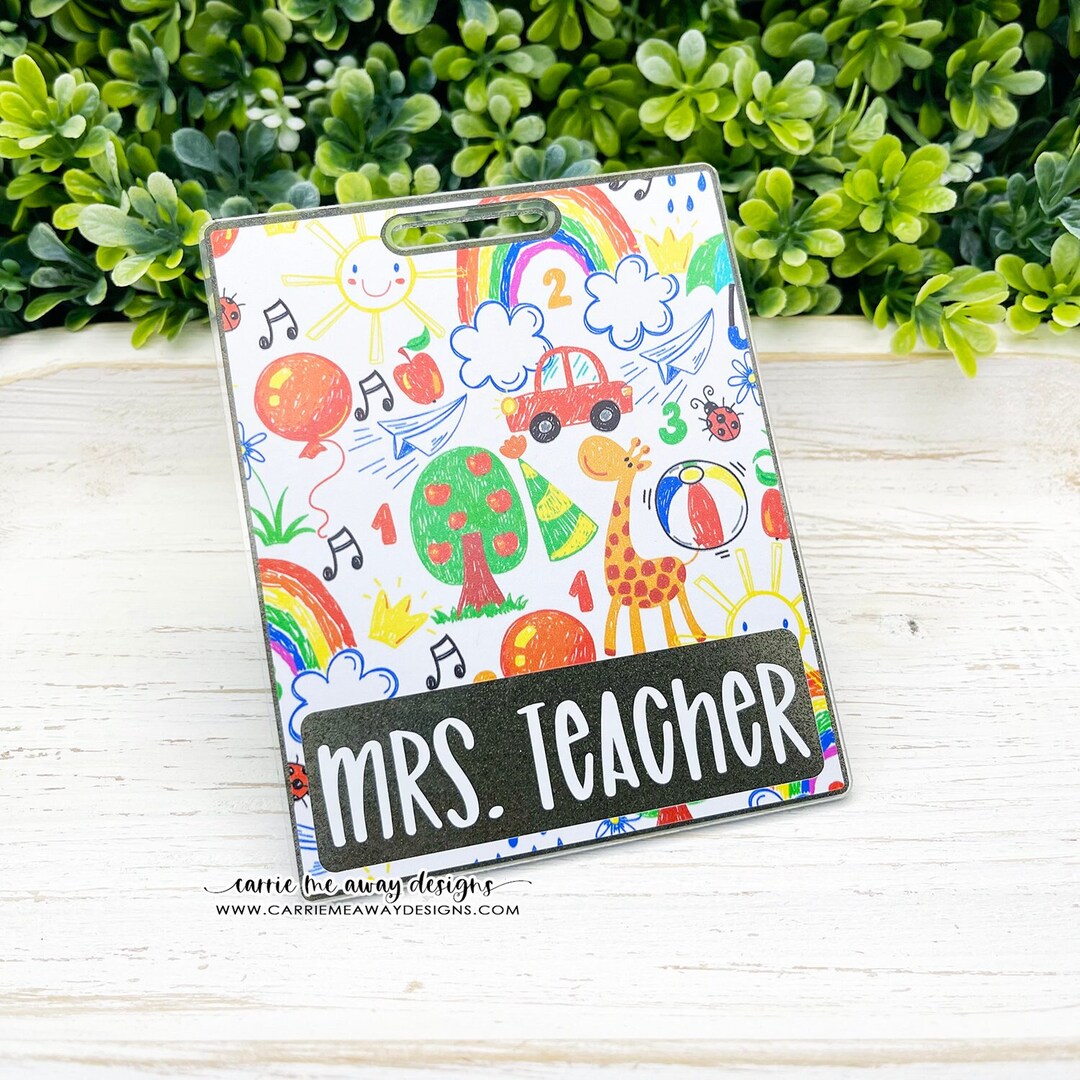 Crayon Art Custom Badge Buddy, Glitter Badge Buddy, Nurse Badge Buddy ...