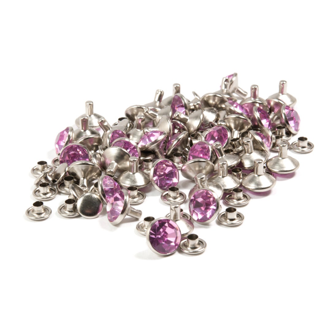 Pink Synthetic Crystal Rivets, 11mm - Etsy