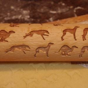 Mini Laser Engraved Rolling Pin With Whippets - Etsy