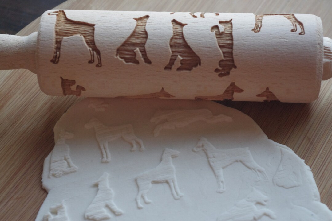 Mini Laser Engraved Rolling Pin With Doberman - Etsy