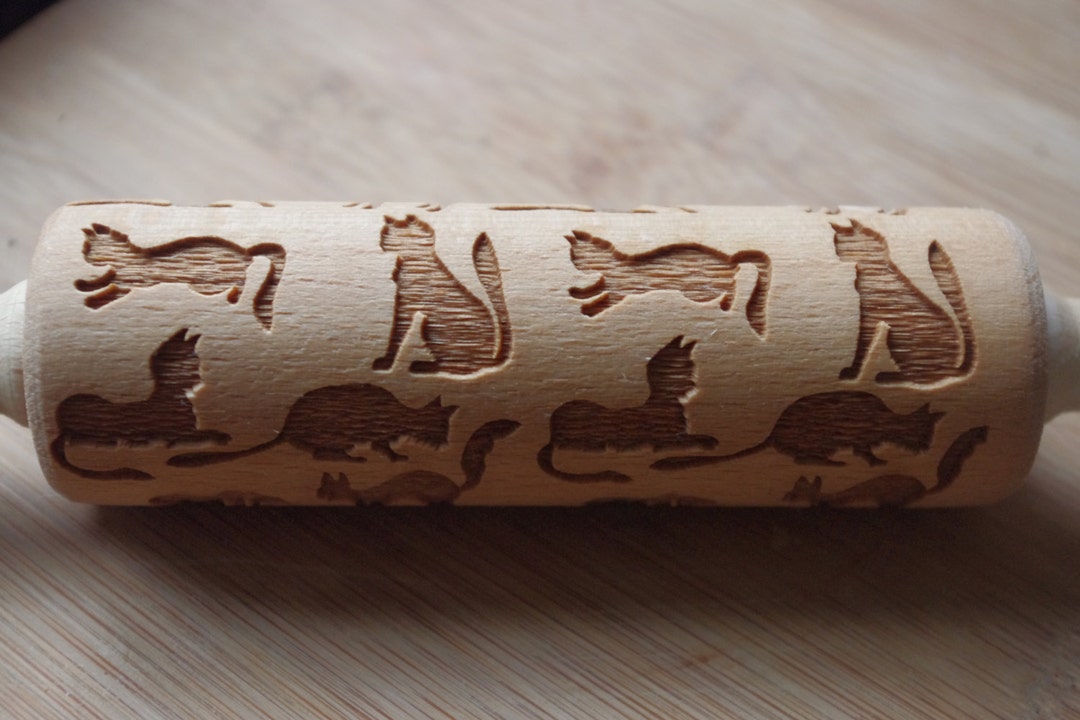 Mini Laser Engraved Rolling Pin With Cats7 - Etsy
