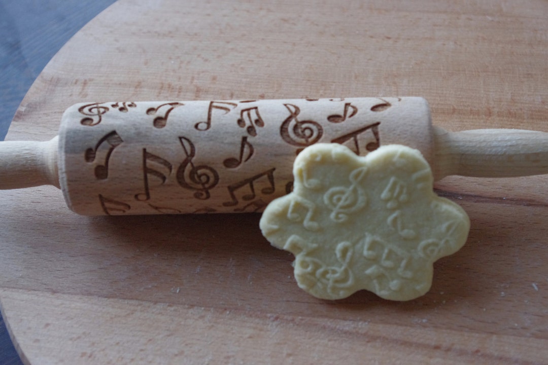 Mini Laser Engraved Rolling Pin With Music Motif - Etsy