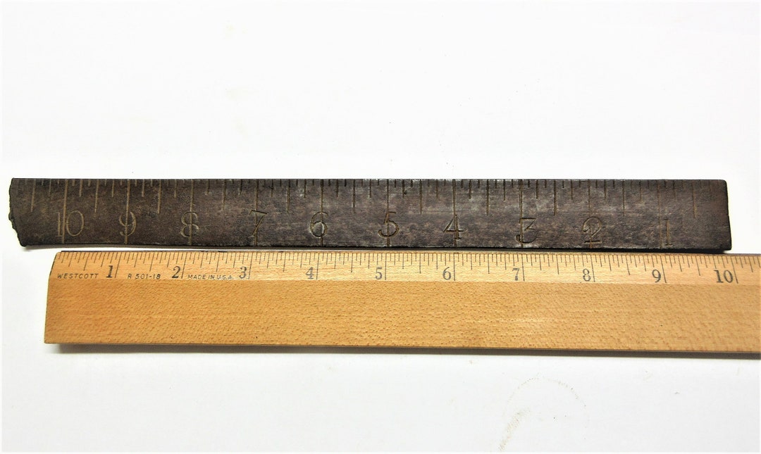 Antique Weird Rusty Ruler. Steel Ruler is Read From Right to - Etsy
