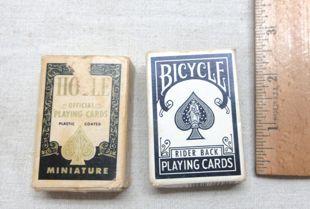 Vintage Miniature Playing Cards Bundle. Bicycle Rider Back and Hoyle ...