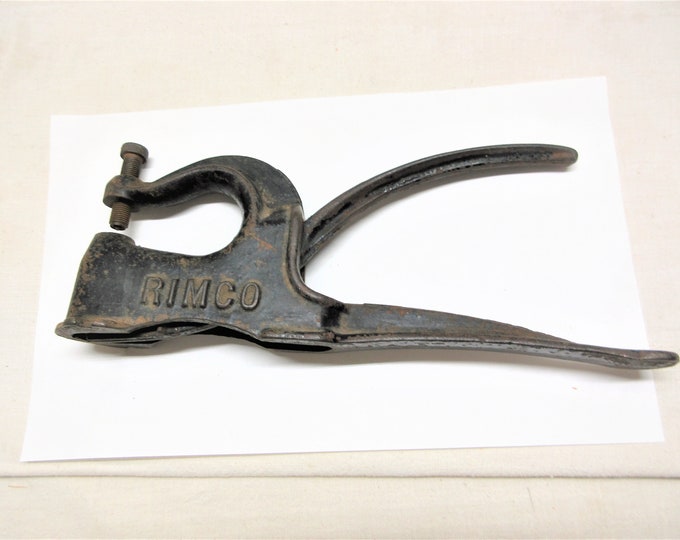 Antique Rimco Rivet Press. Leather Working Tool. Bench Mount Base ...
