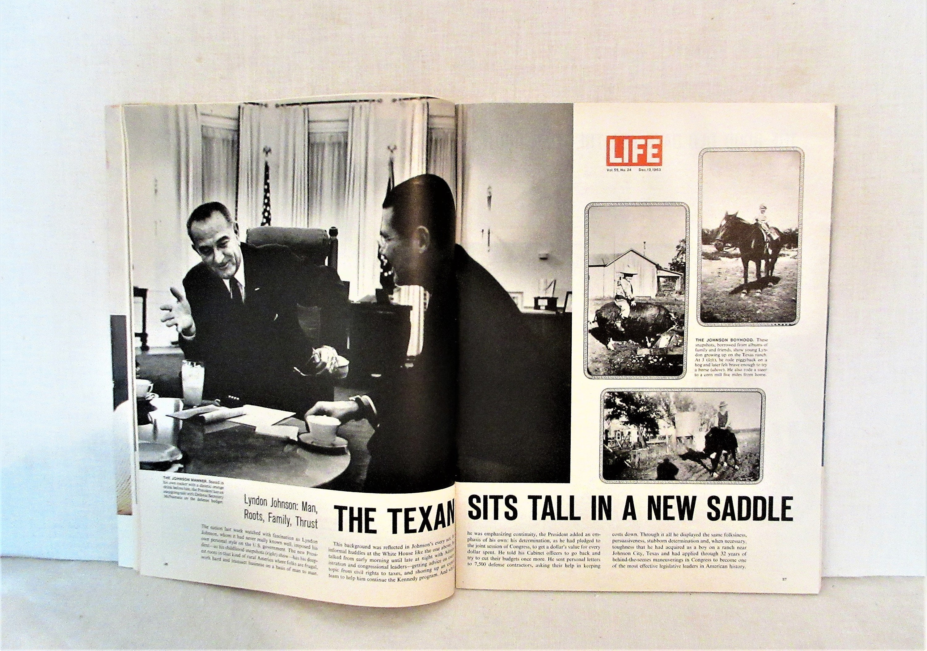 Memorabilia The cover story LBJ Complete 120 pages 1960s Issue of Life ...