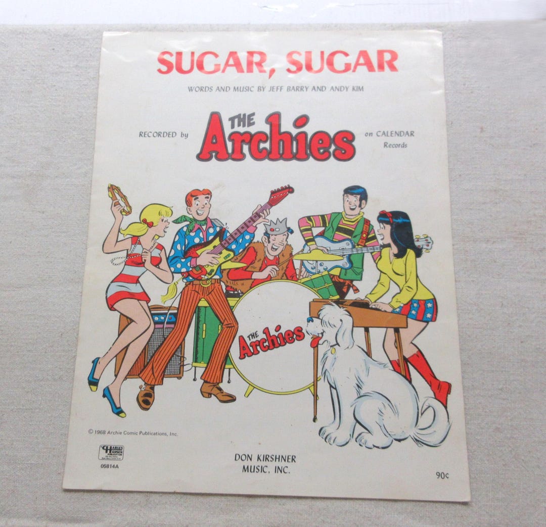 1960s the Archies Sheet Music, Sugar Sugar From 1969. It is One Page ...