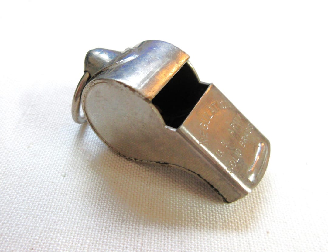 Vintage Military Regulation Whistle Marked US Army, Solid Brass With a ...