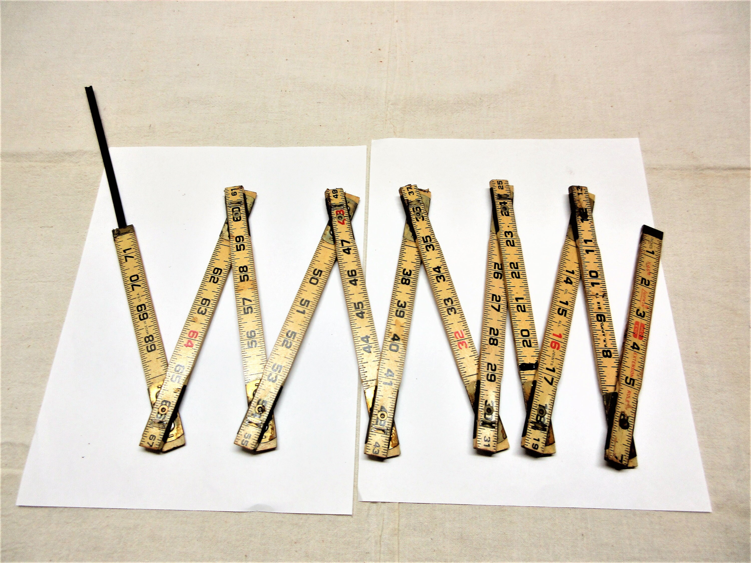 Vintage Lufkin X46 Red End folding ruler. 72 jointed | Etsy