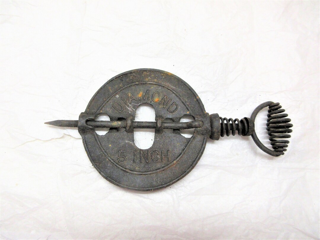 Rusty Wood Stove Flue Damper Marked Adams Dubuque, Ia, Diamond 5. Wood ...