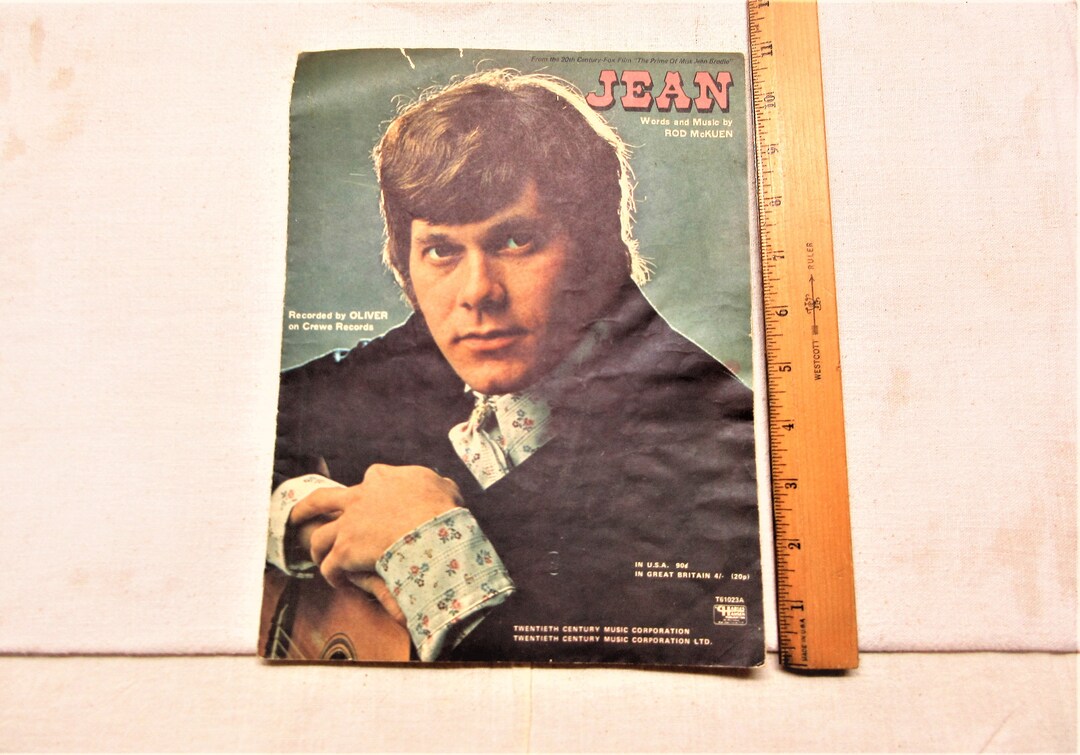 Rod Mckuen's Jean Sheet Music From 1969 Performed by Oliver Published ...
