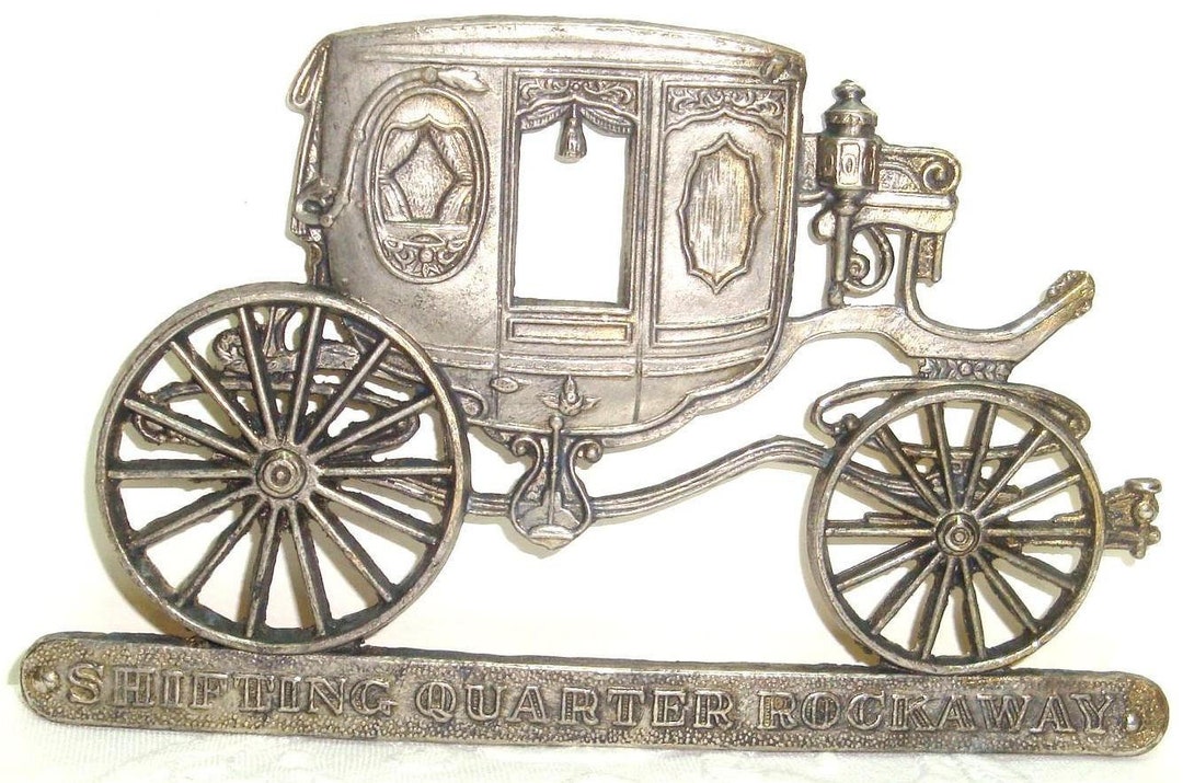 Vintage Salvaged Horse Carriage Emblem. Shifting Quarter Rockaway ...