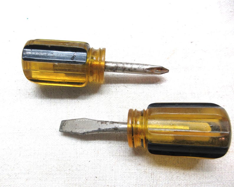 Short Screwdriver Set Marked Allied, USA: Flathead and Phillips. 3.5 ...
