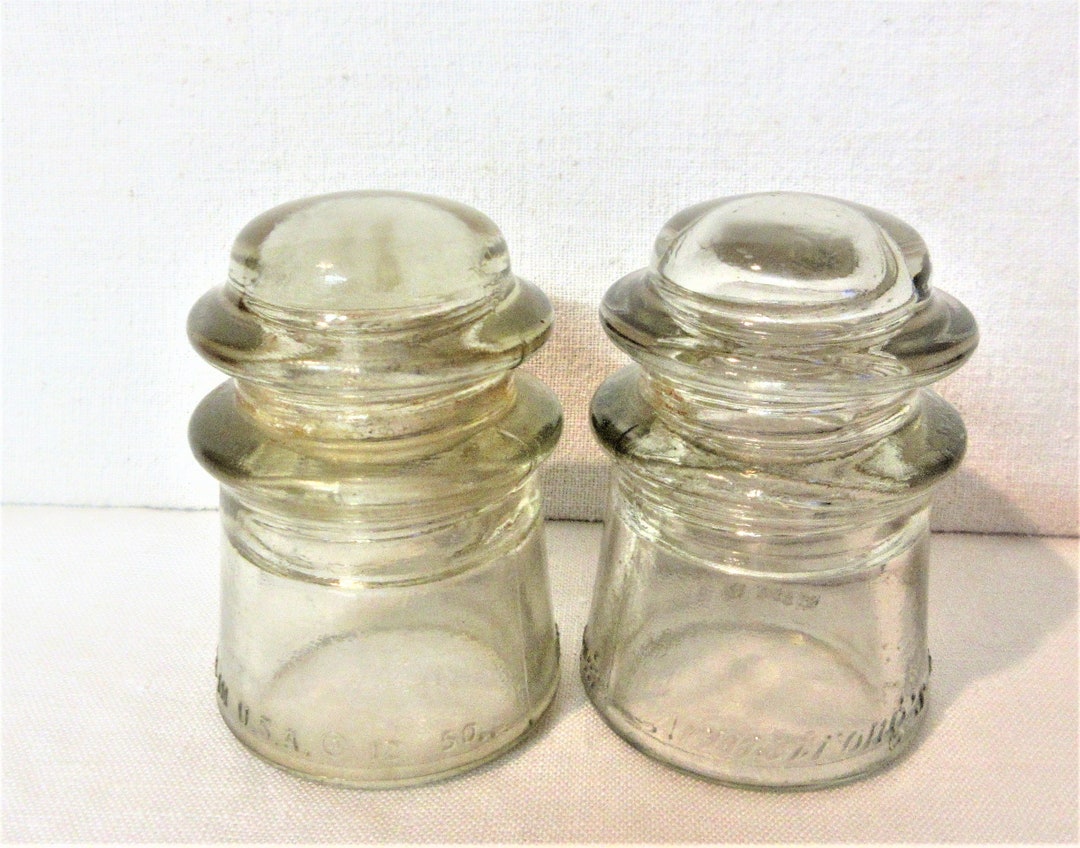 1950s Glass Insulators Marked Armstrong's No 9 From 1950, Lot of 2 ...