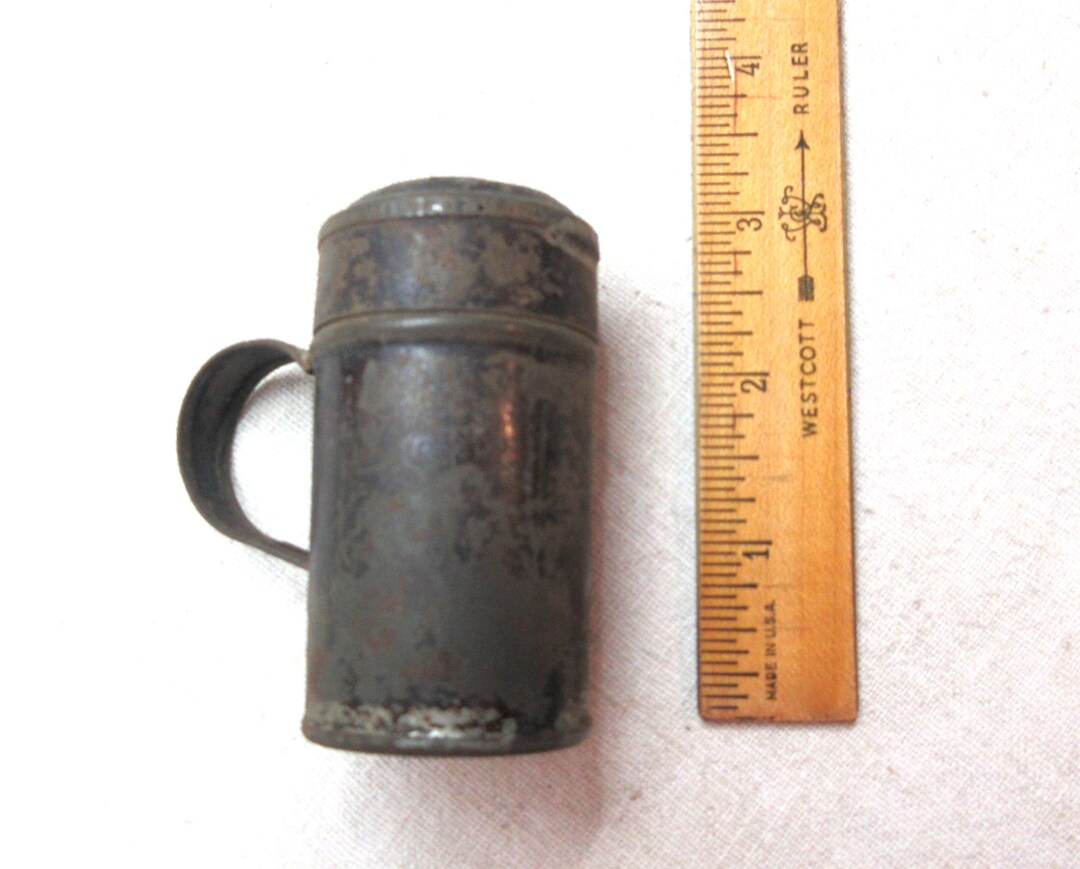 Antique Tin Shaker. 3" Tall Salt Shaker Has Lost a Lot of Its Black ...
