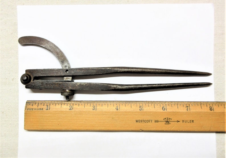 Vintage wing compass divider: 9" long. Missing lock nut - Etsy Italia