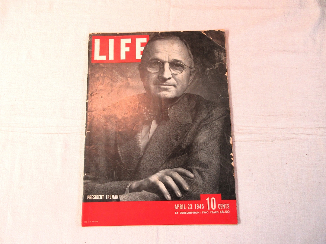 1940s WWII Era Life Magazine. Franklin D Roosevelt Passes and Truman ...