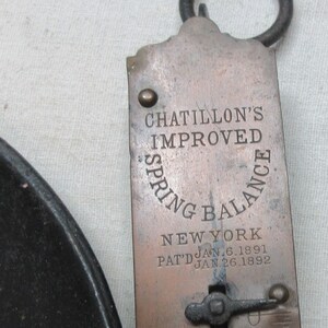 Chatillon's Improved Spring Balance Scale and Basket Has a 25 Lb, Limit ...