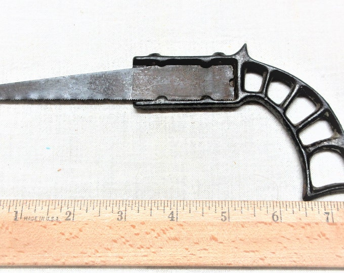 Vintage Hole Saw, Hack Saw With a Pistol Grip Metal Handle. 8" Long ...