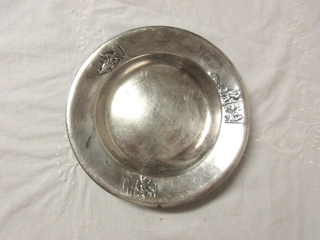 Silver Plate Hunt Scene Dish Signed GERO 90 Holland. Depicts - Etsy