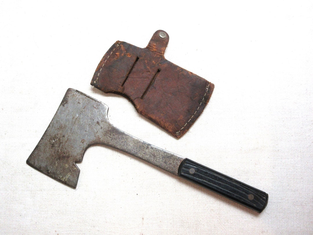 Vintage Camp Hatchet is 10 Long. 2.5 Blade Has No Nicks. Full Tang Has ...