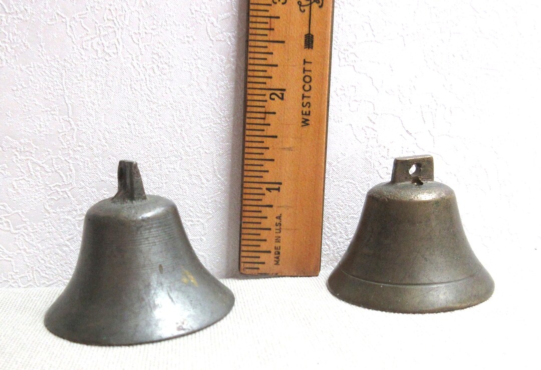 Vintage Set of 2 Small Brass Clapper Bells Missing the Clangers. About ...