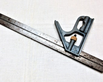 Vintage Antique 1920s Union Tool Co Combination Slotted Ruler ...