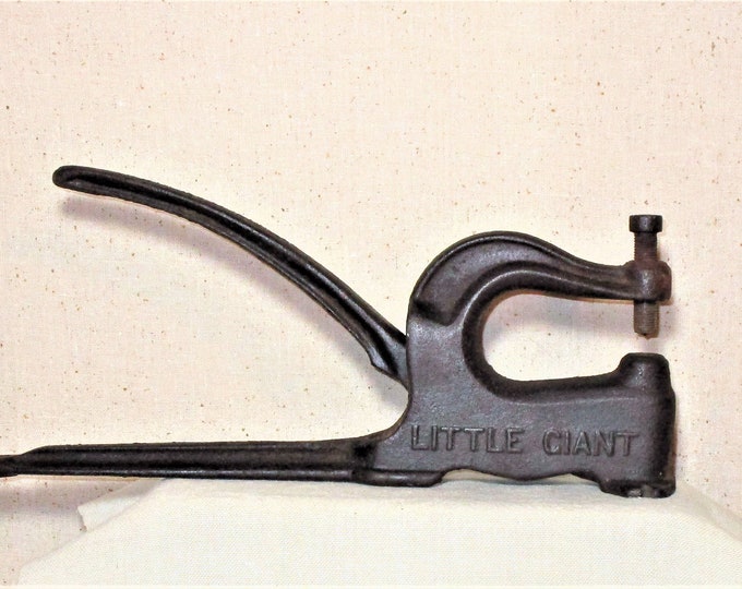 Antique Little Giant Rivet Press. Leather Working Tool. Bench Mount ...