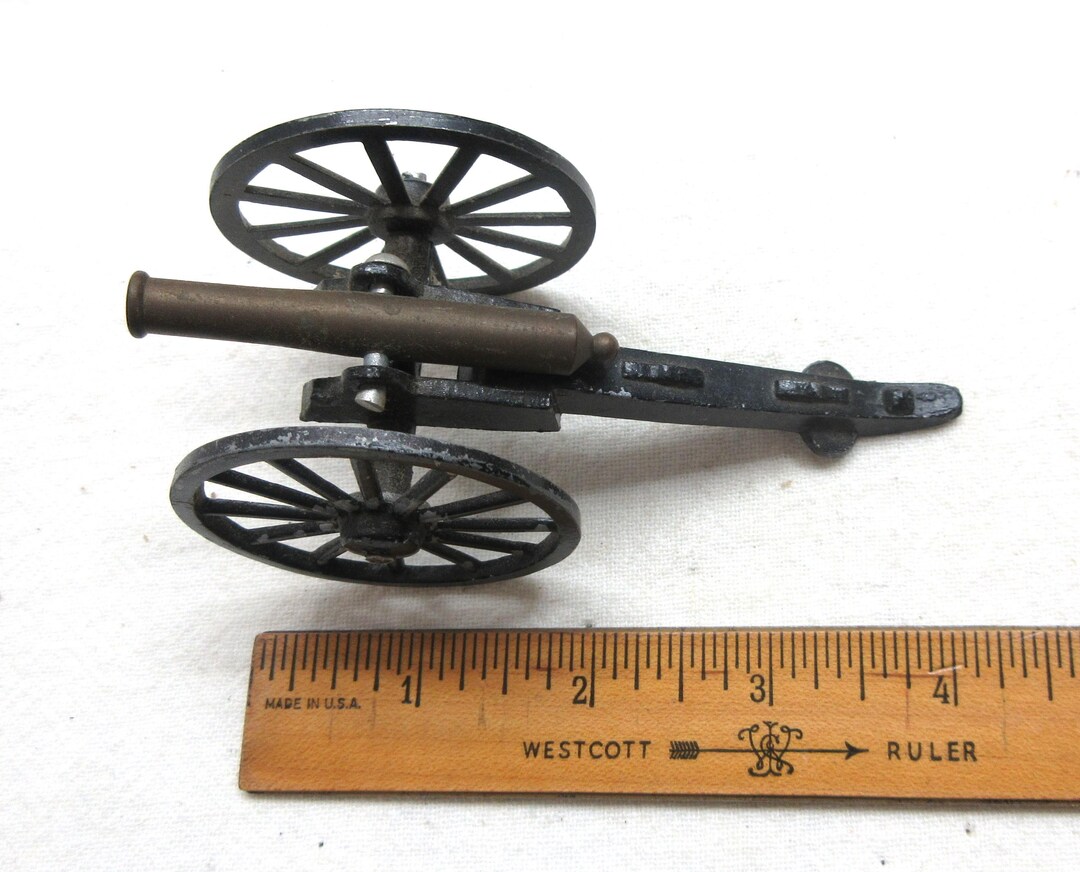 Small Brass Big Wheel Cannon Marked Japan. It is About 4.5 Long - Etsy