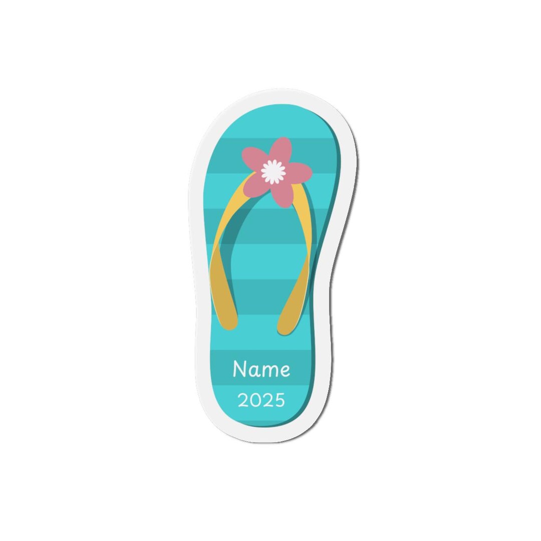 Custom Flip Flop Die-cut Magnet, Personalized Nautical Cruise Door Name ...