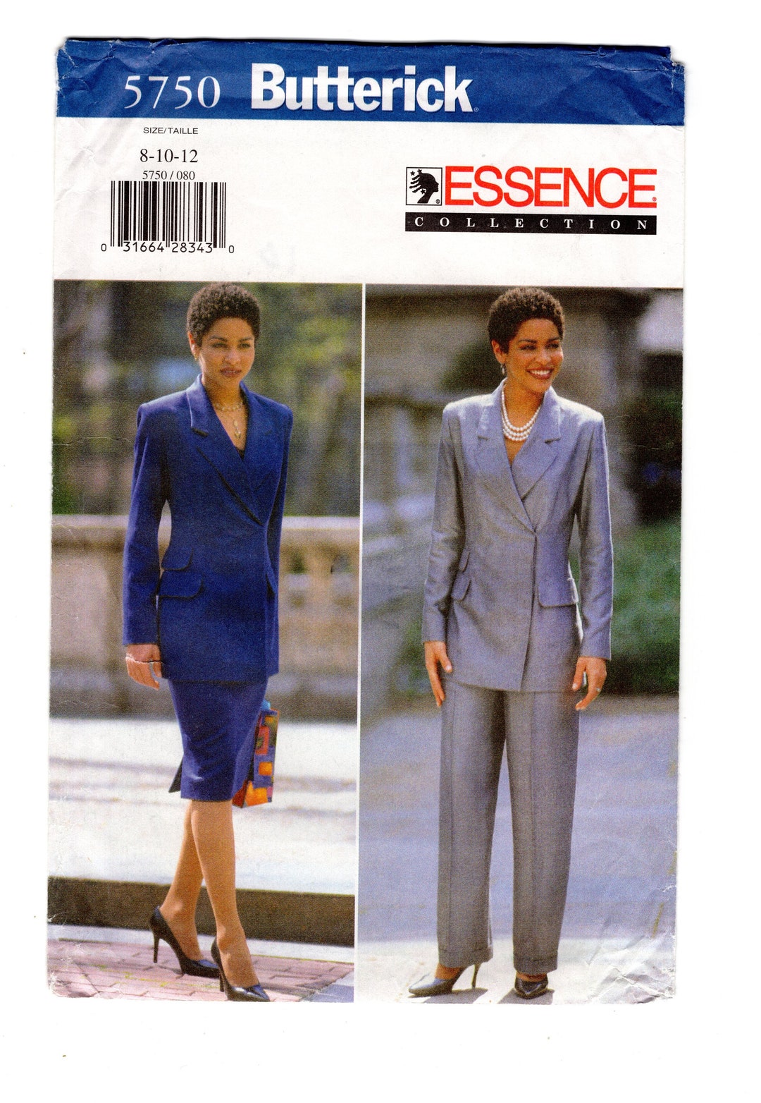Sewing Pattern for Women Misses Fitted Lined Jacket Straight Skirt and ...