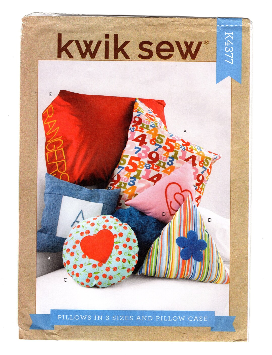 Sewing Pattern for Pillows and Pillowcase Round, Square, Triangular ...