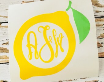 Lemon decal | Etsy