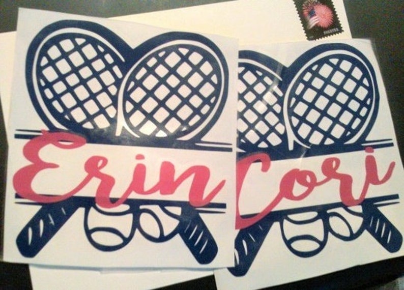 Personalized Tennis Racket Decal: Team Name Gift - Etsy