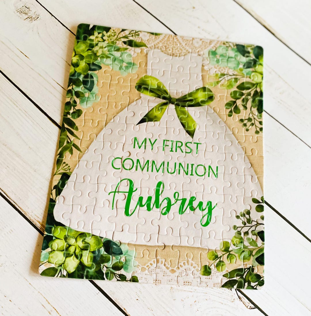 First Communion Gift Puzzle & Box, Personalized Puzzle - Etsy