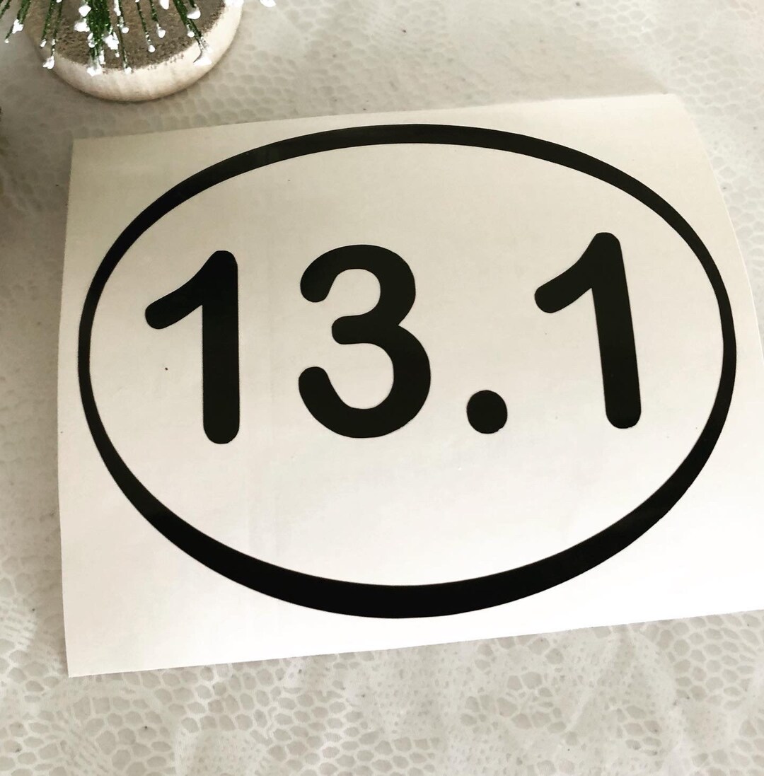 Half Marathon Car Sticker, 13.1 Car Window Decal - Etsy