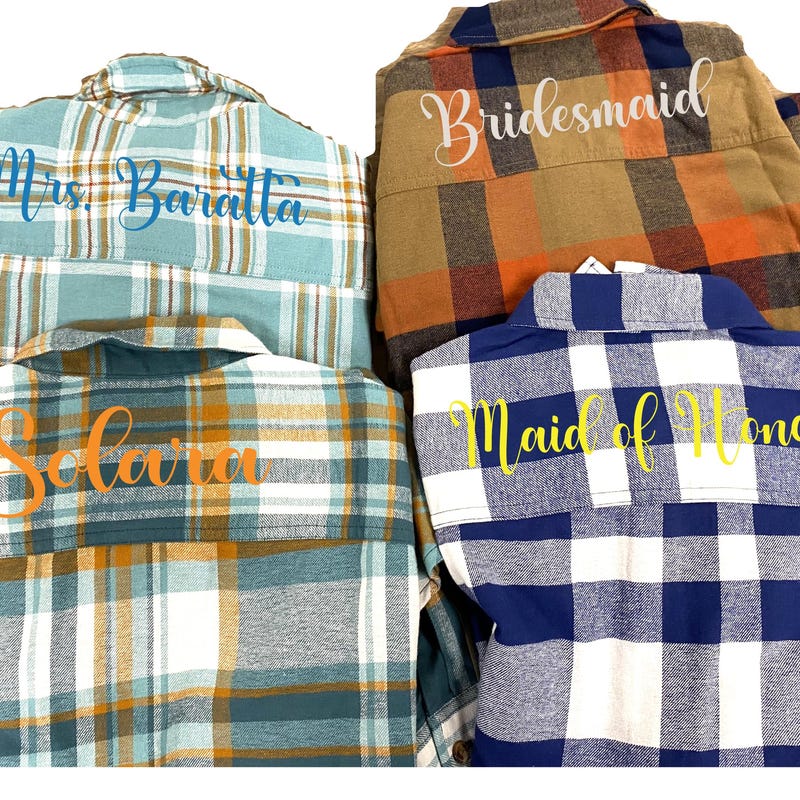 Bridesmaid Flannels - Etsy
