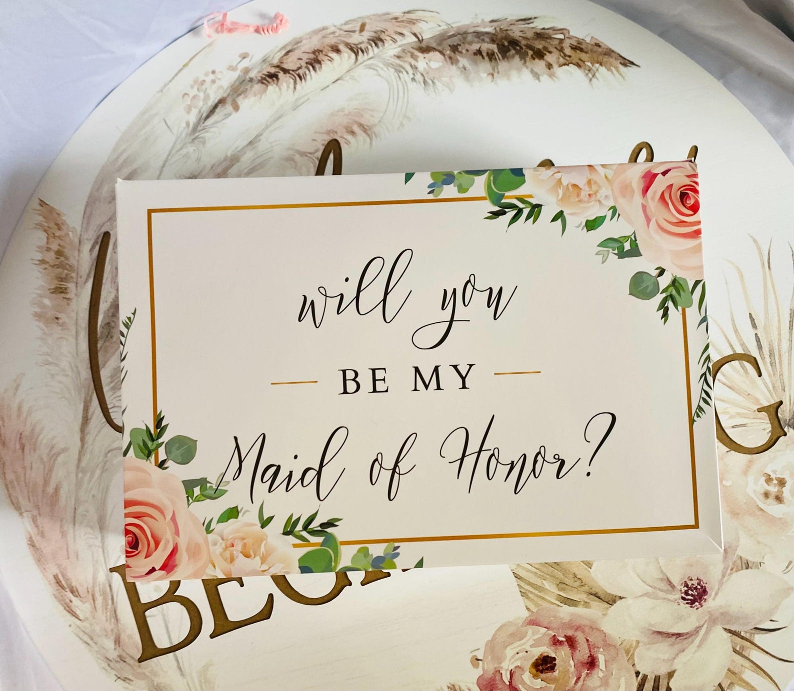 Teal Floral Bridesmaid Proposal Box: Tumbler & Hair Accessories - Etsy