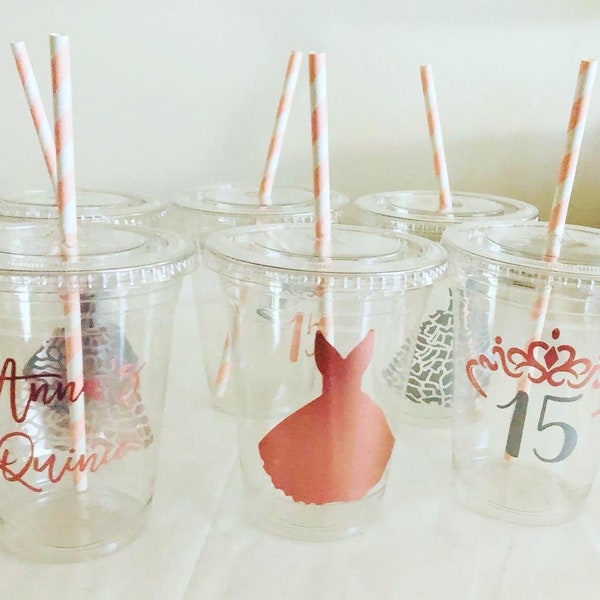 Quinceanera Personalized Cups - Etsy