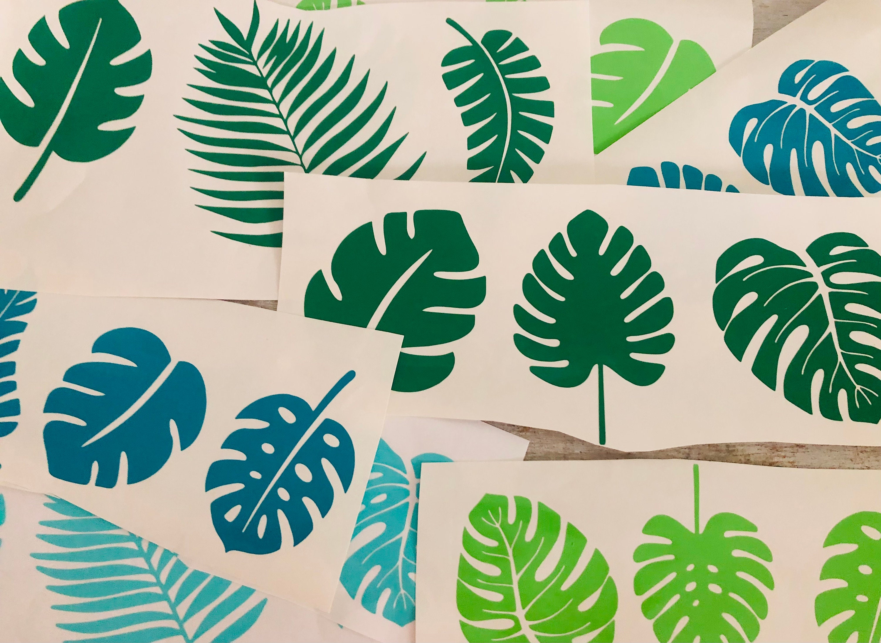 Monstera Leaf Decal Tropical Theme Party Decor - Etsy