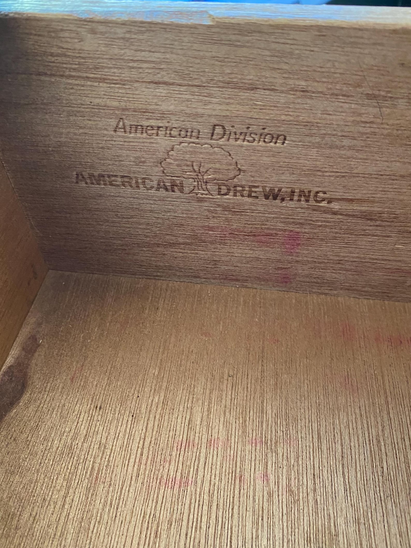 Vintage Desk, 1950s American Drew 4 Drawer Solid Wood, Buyer Arranges ...