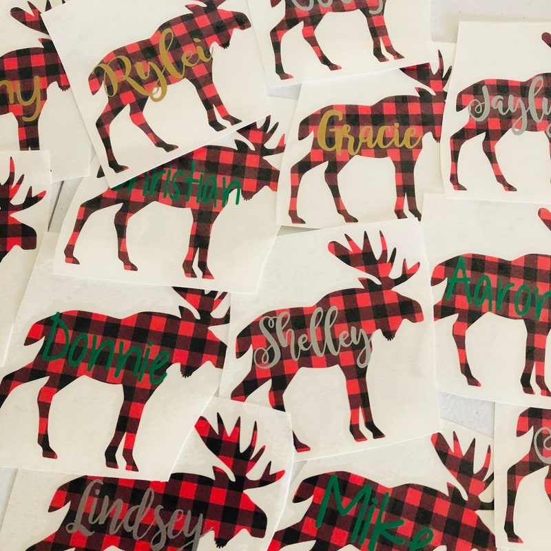 Buffalo Plaid Moose - Etsy