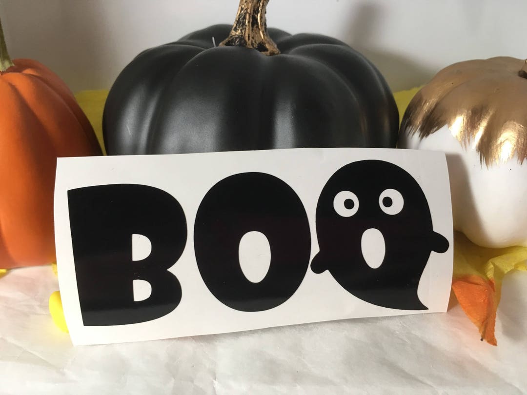 Halloween Decal Spooky Halloween Decor Boo Ghost Decal DIY - Etsy