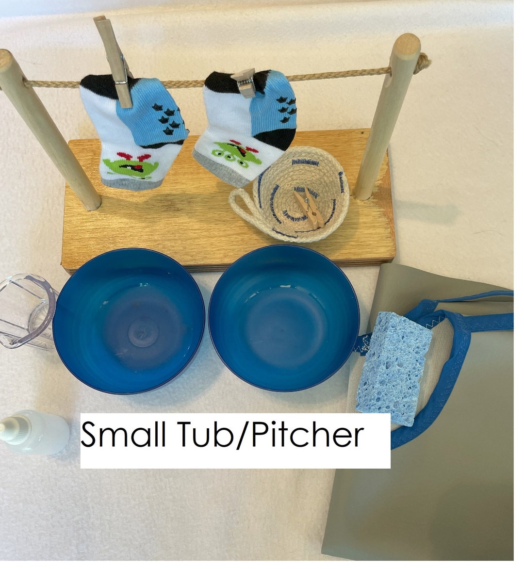 Clothesline Clothespin Clipping and Clothes Washing Montessori ...