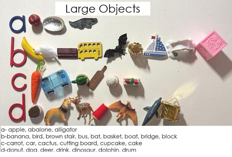 Set C - No Mat - 26 Large Objects - Montessori Work - Etsy