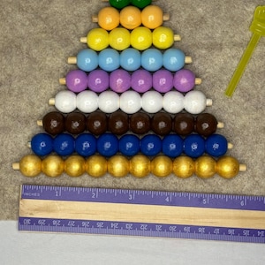 Large Bead Stair - Montessori - Math - Number and Numerals 1-19 - Etsy