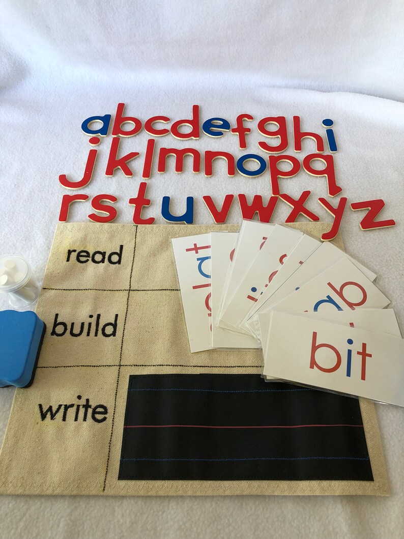 Read/build/write Montessori Sorting Mat - Language Reading and Writing ...