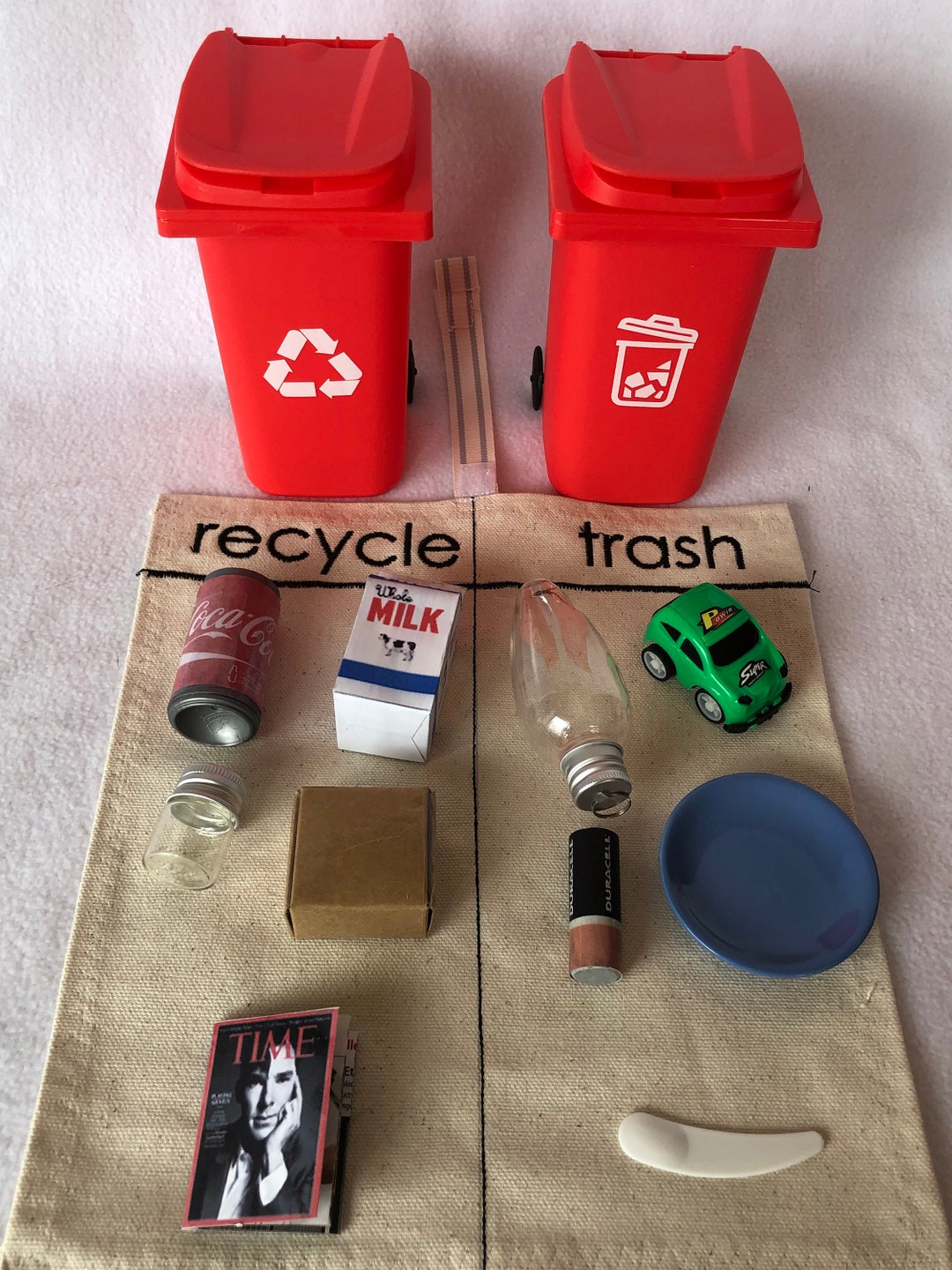 Trash Vs. Recycle Sorting Montessori Sorting Mat Plus ALL ITEMS ...